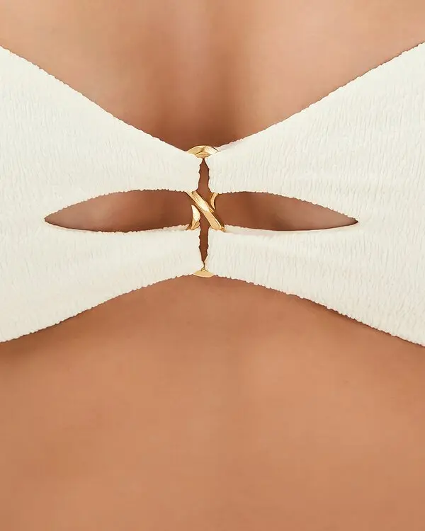 VIX PAULA HERMANNY Solaro Bandeau Bikini Top - White