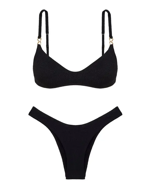 VIX PAULA HERMANNY Giulia Bikini Bottom - Black