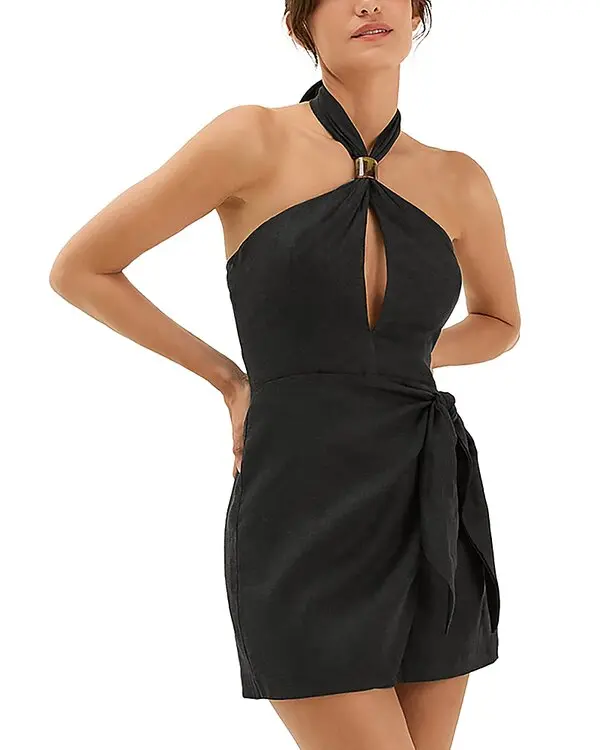 VIX PAULA HERMANNY Luna Mini Dress Swim Cover-up - Black