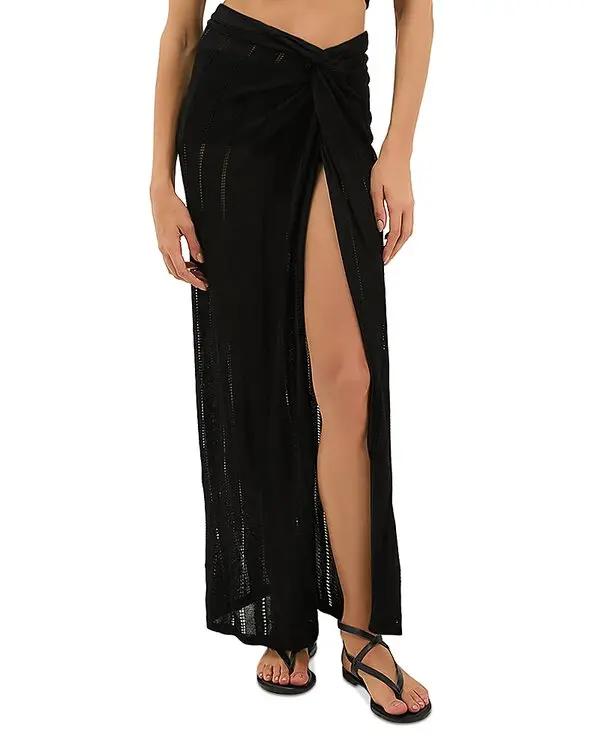 VIX PAULA HERMANNY Knit Maxi Skirt - Black