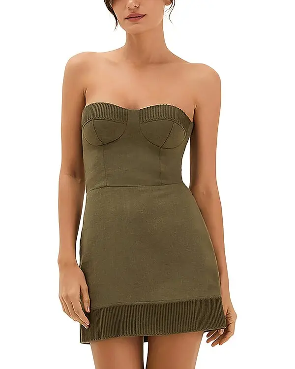 VIX PAULA HERMANNY Mallorca Mini Dress Swim Cover-up - Green