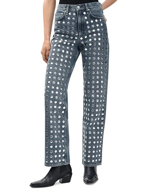 Rag & Bone Shea High-rise Straight Jeans - Kingston Stud