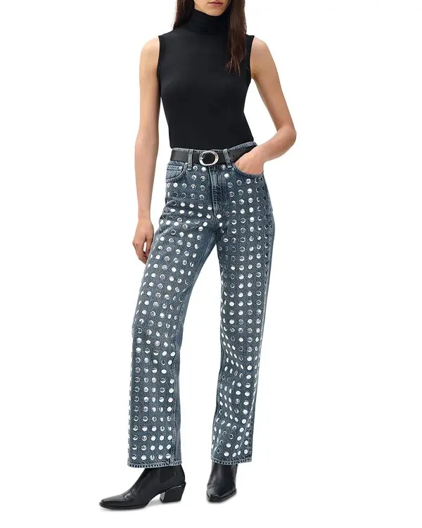 Rag & Bone Shea High-rise Straight Jeans - Kingston Stud