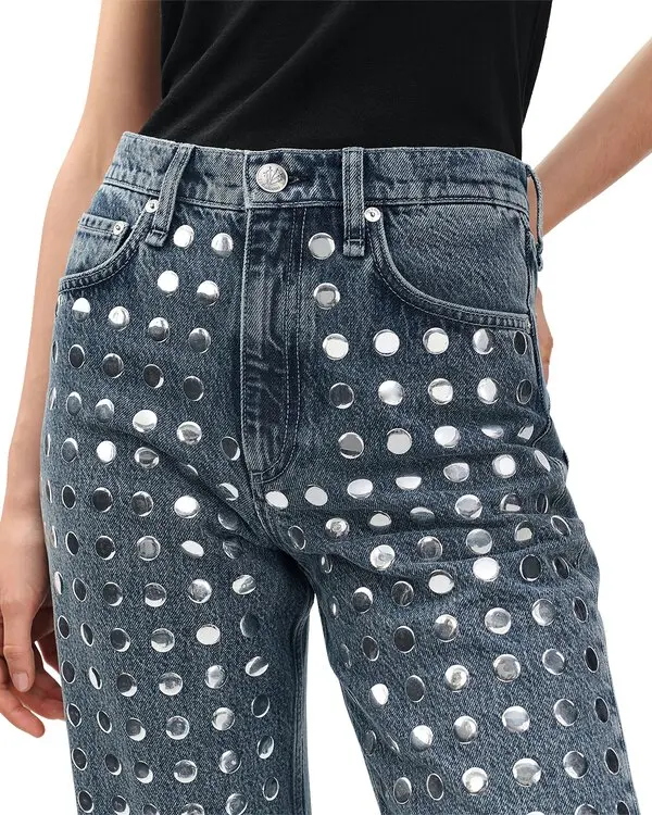 Rag & Bone Shea High-rise Straight Jeans - Kingston Stud
