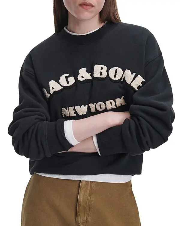 Rag & Bone Rbny Oversized Sweatshirt - Black