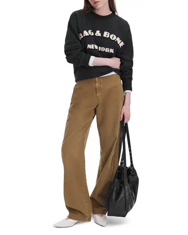 Rag & Bone Rbny Oversized Sweatshirt - Black