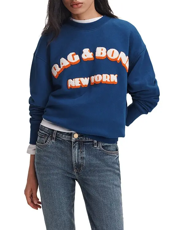 Rag & Bone Rbny Oversized Sweatshirt - Navy