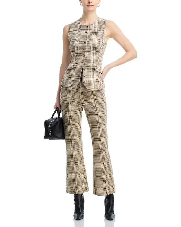 Rag & Bone Irina Ponte Plaid Long Vest