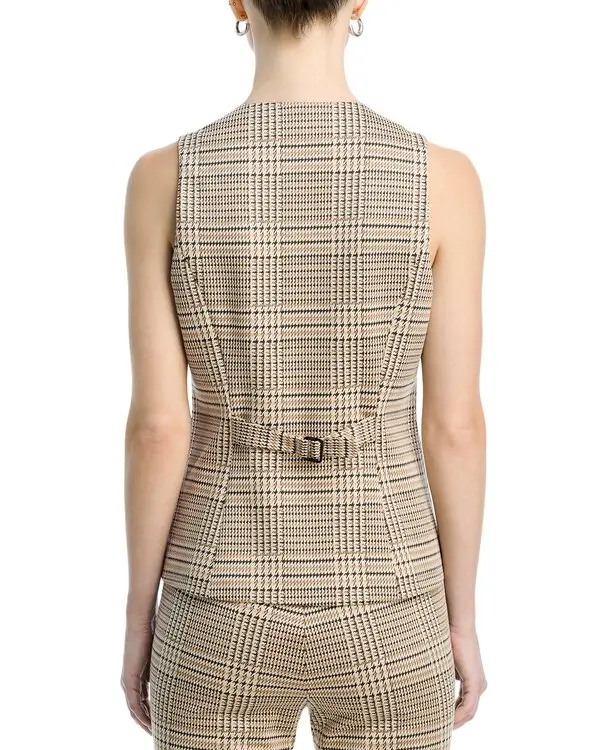 Rag & Bone Irina Ponte Plaid Long Vest