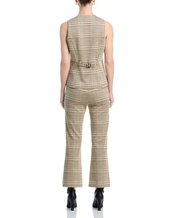 Rag & Bone Irina Ponte Plaid Long Vest