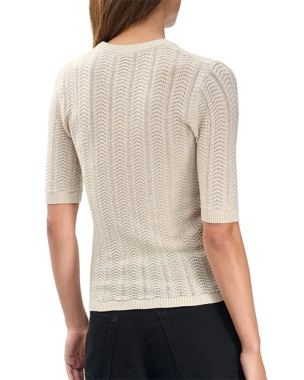 Rag & Bone Francesca Merino Wool Short Sleeve Sweater