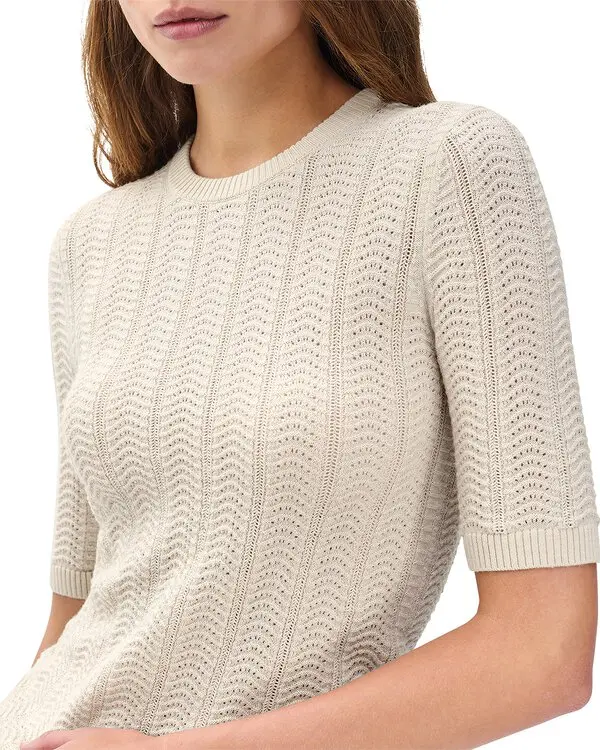 Rag & Bone Francesca Merino Wool Short Sleeve Sweater