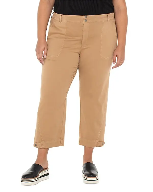 LIVERPOOL Utility Cropped Pants - Desert Camel