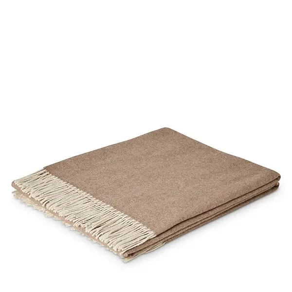 CECCHI E CECCHI Saser Cashmere Throw - Light Brown
