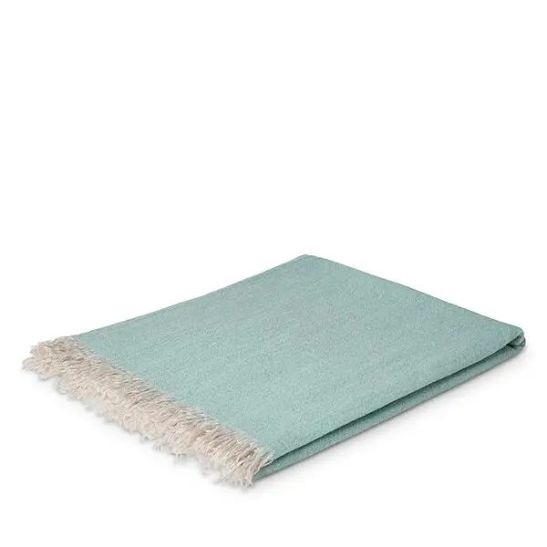 CECCHI E CECCHI Abella Cashmere Throw Blanket - Aquamarine