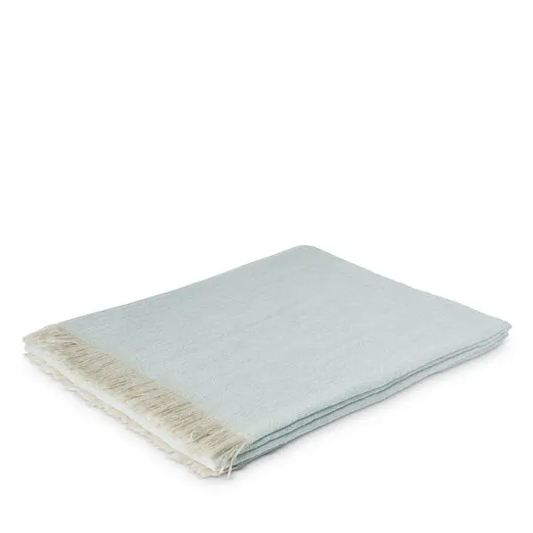 CECCHI E CECCHI Abella Cashmere Throw Blanket - Light Blue