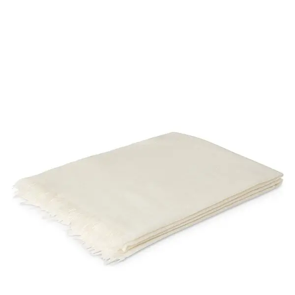 CECCHI E CECCHI Abella Cashmere Throw Blanket - White