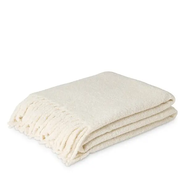 CECCHI E CECCHI Brenta Alpaca Wool Throw - White