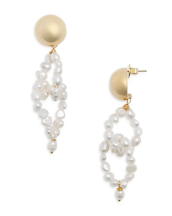 PEARL OCTOPUSS.Y Cultured Freshwater Pearl Grape Earrings - Gold