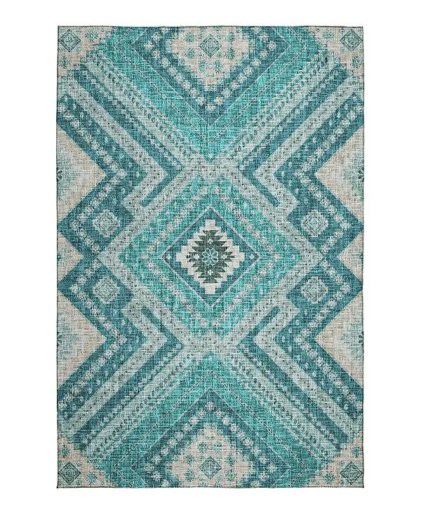 DALYN RUG COMPANY Dalyn Portico Washable Po5 Area Rug, 9' X 12 - Teal