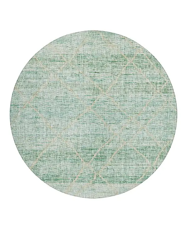 DALYN RUG COMPANY Dalyn Portico Washable Po1 Round Area Rug, 8' X 8 - Aloe