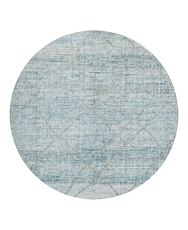 DALYN RUG COMPANY Dalyn Portico Washable Po1 Round Area Rug, 8' X 8 - Teal