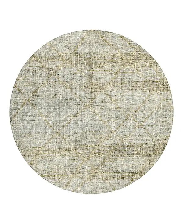 DALYN RUG COMPANY Dalyn Portico Washable Po1 Round Area Rug, 8' X 8 - Wheat