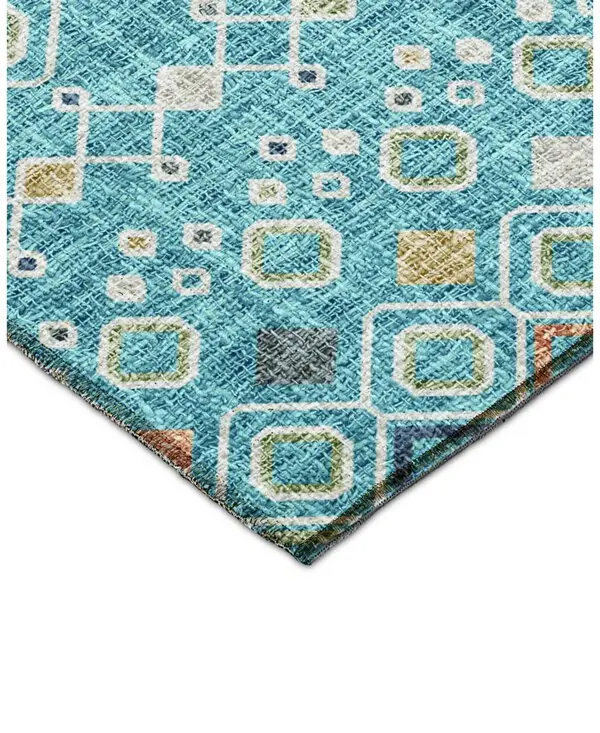 DALYN RUG COMPANY Dalyn Portico Washable Po4 Area Rug, 3' X 5 - Teal