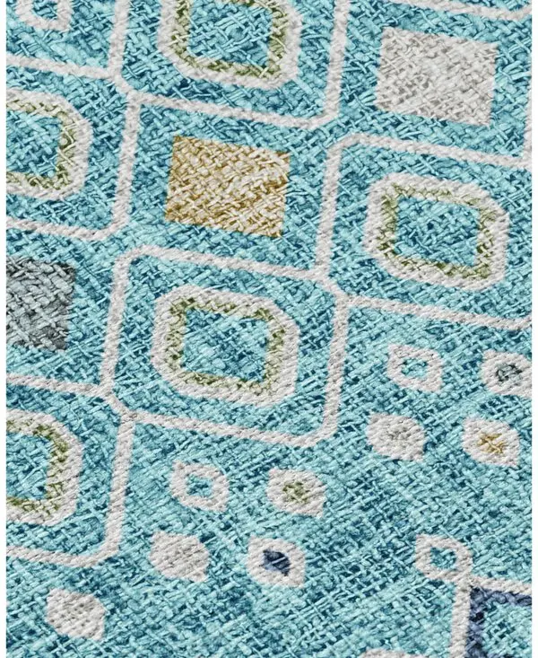 DALYN RUG COMPANY Dalyn Portico Washable Po4 Area Rug, 3' X 5 - Teal