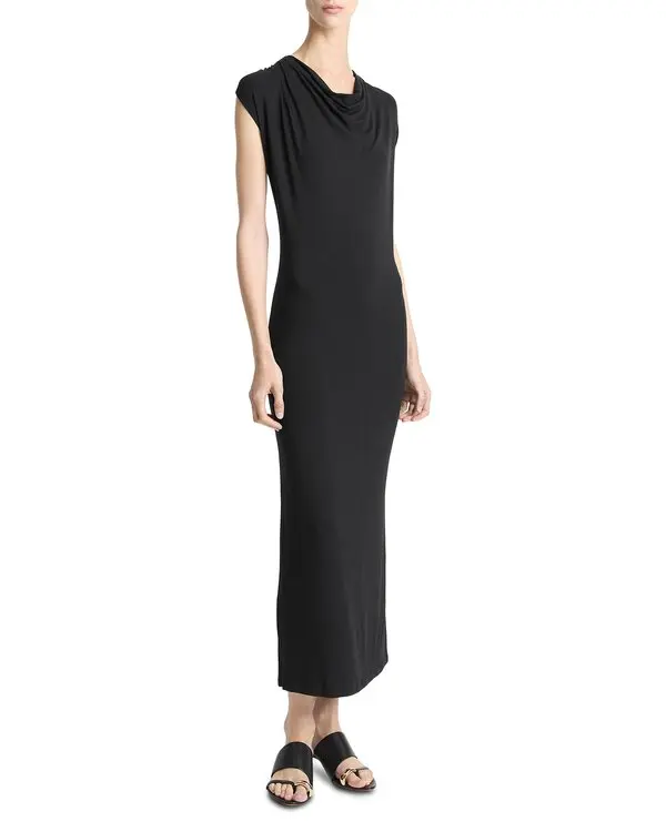 Vince Cowl Neck Dress - Black
