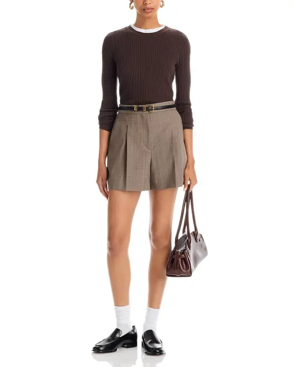 FRAME Fine Cable Knit Sweater - Coffee
