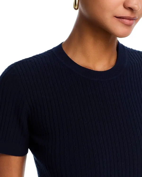 FRAME The Fine Cable Tee - Navy