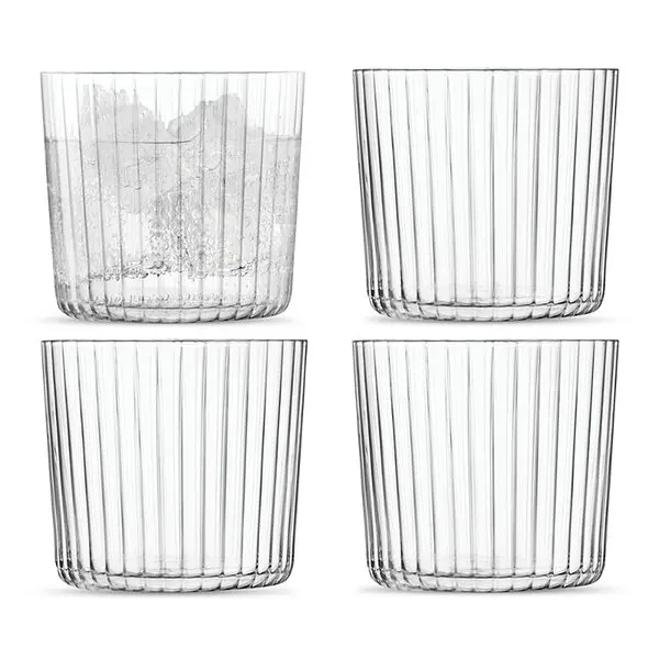LSA Gio Line Small Tumbler, Set Of 4 - Clear