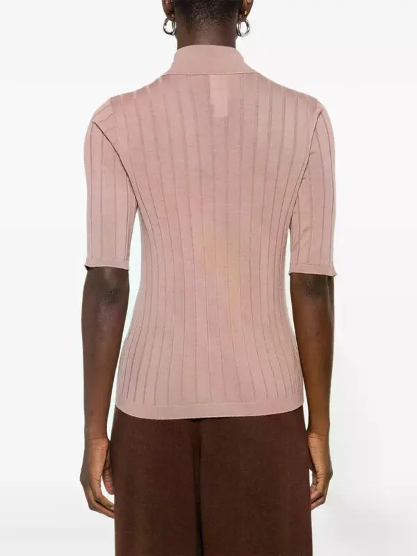 Fabiana Filippi Ribbed Tie-neck Top
