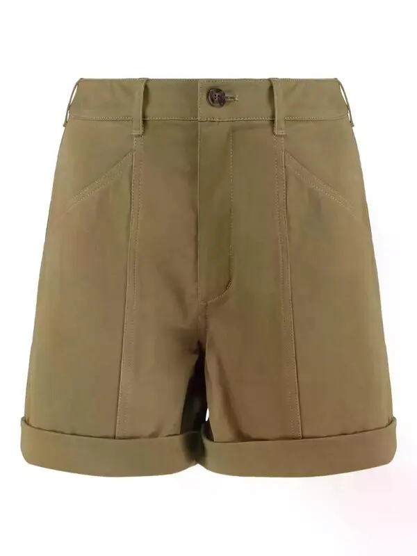 YVES SALOMON Cuffed Cotton Shorts