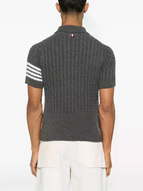 Thom Browne 4-bar Cashmere Polo Shirt