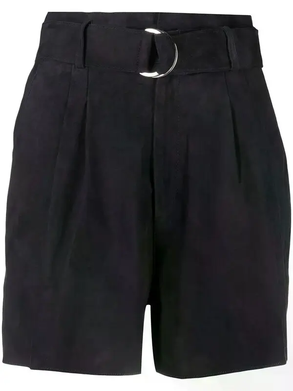 P.a.r.o.s.h Belted Suede Shorts