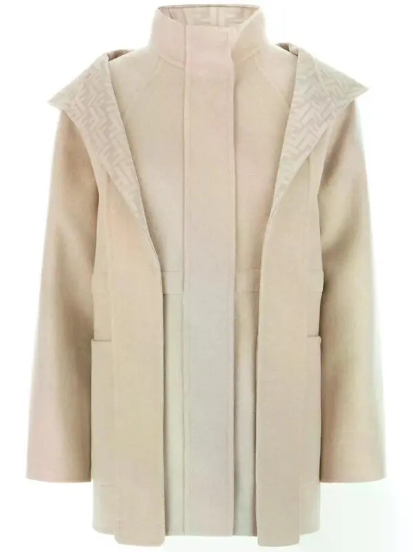 Fendi Wool Blend Parka - Neutrals