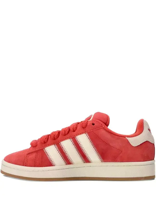 Adidas Suede Leather Three-stripe Sneakers - Red