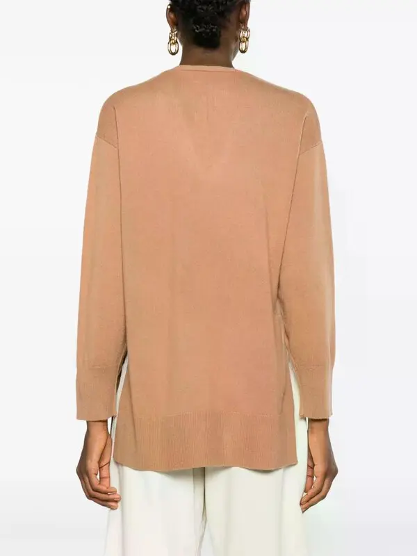 ALLUDE V-neck Long-sleeve Jumper