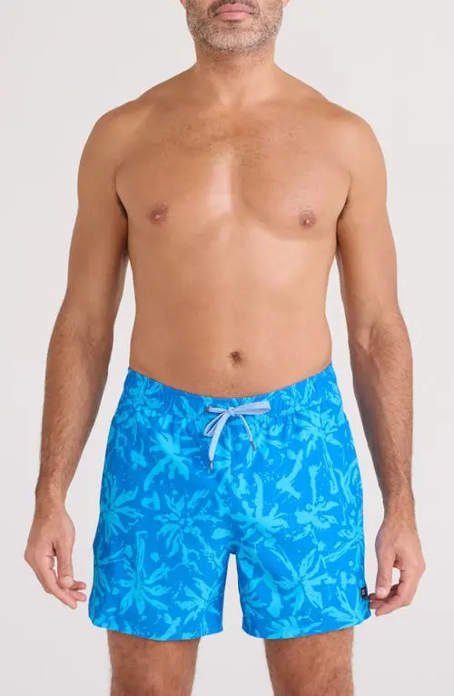 SAXX Oh Buoy 2-in-1 5-inch Volley Swim Trunks - Splash Palms