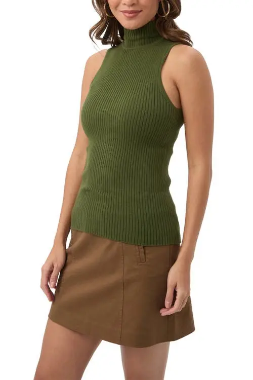 Trina Turk Westhampton Ribbed Turtleneck Top - Wilderness