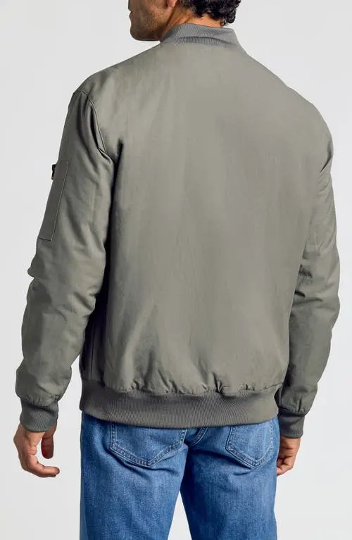 True Classic Water Resistant Cotton Blend Bomber Jacket - Carbon