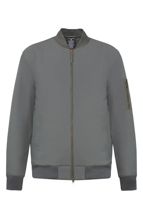 True Classic Water Resistant Cotton Blend Bomber Jacket - Carbon