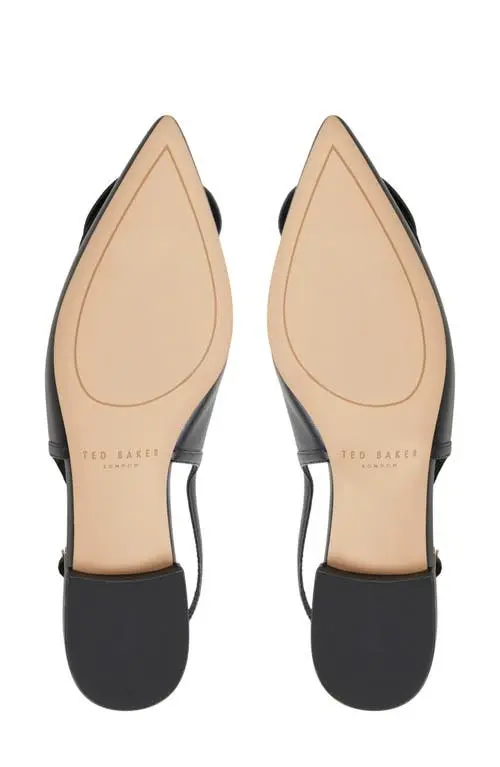 Ted Baker London Lili Rose Pointed Toe Slingback Flat - Black