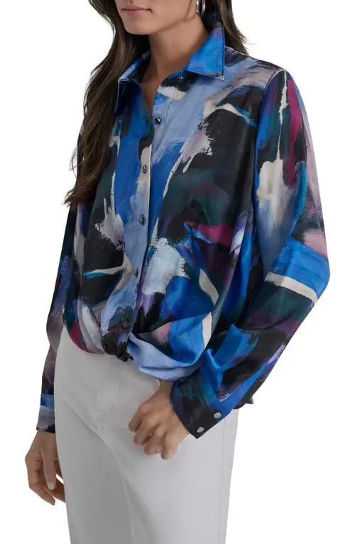 Dkny Printed Satin Shirt