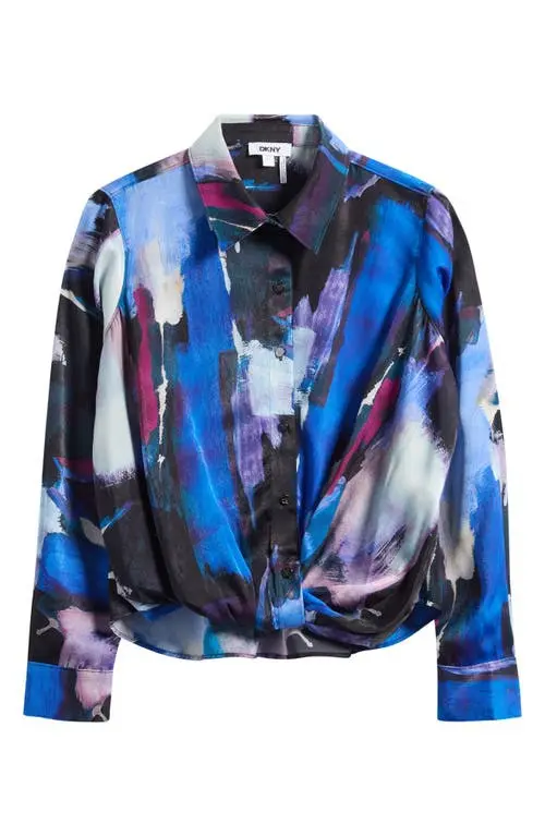 Dkny Printed Satin Shirt