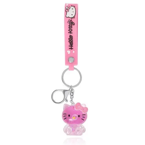 HELLO KITTY Liquid Keychain With Wrist Strap