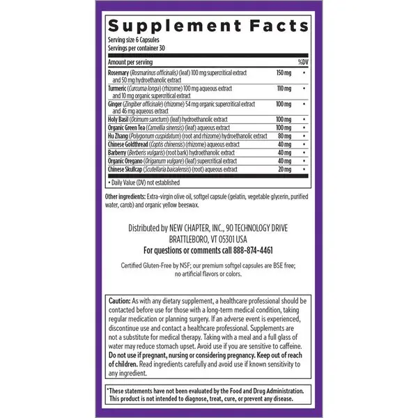 NEW CHAPTER Zyflamend 180 Softgels