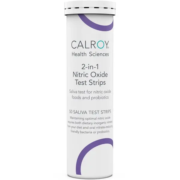 CALROY HEALTH SCIENCES 2-in-1 Nitric Oxide + Oral Microbiome Test Strips 50 Count - One-color